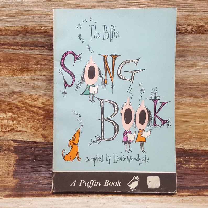 The Puffin Song Book, 1961, Leslie Woodgate, Vintage Music Book, Puffin ...