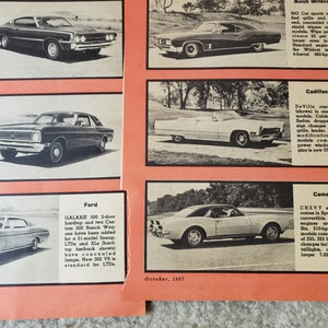 7 Sheets of Vintage 1968 Car Showcase Ads. Vintage Ads, Classic Car Ads ...