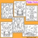 Fall Coloring Pages Fall Kids Verbs Color Sheets Raking Hiking Collect ...