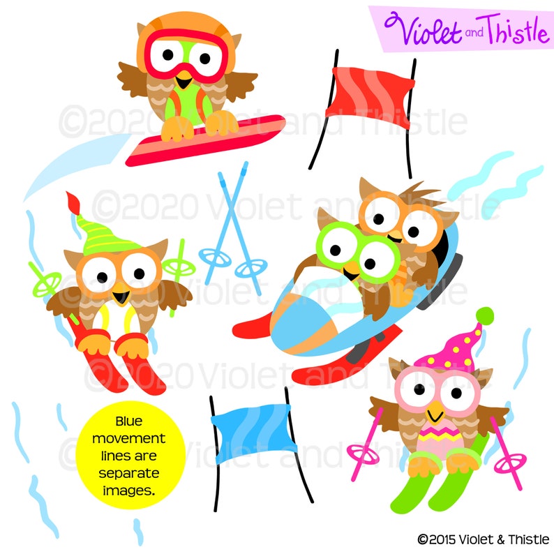 Winter Sports Owls Clipart Png Snowboarding Ice Skating Cross Country ...