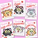 Valentine Day Card Printable Cats Valentine From Teacher to Students ...
