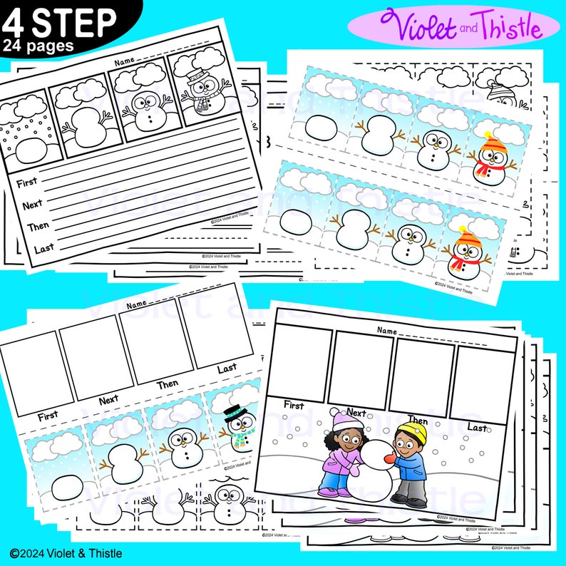Sequencing Printable Cards Order of Events Activity 3 4 6 Step Sequence ...