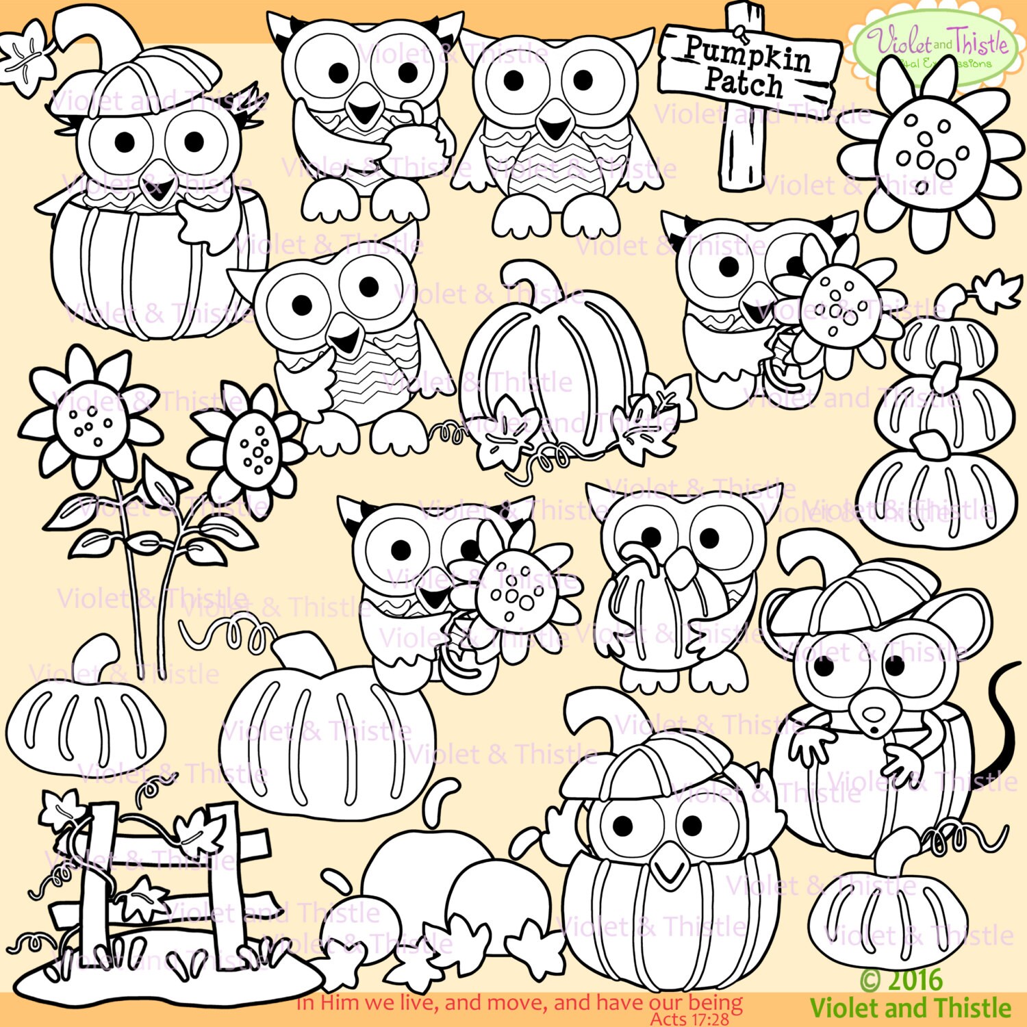 Harvest Owl Clipart Harvest Owl Clip Art Fall Owl Clip Art - Etsy Ireland