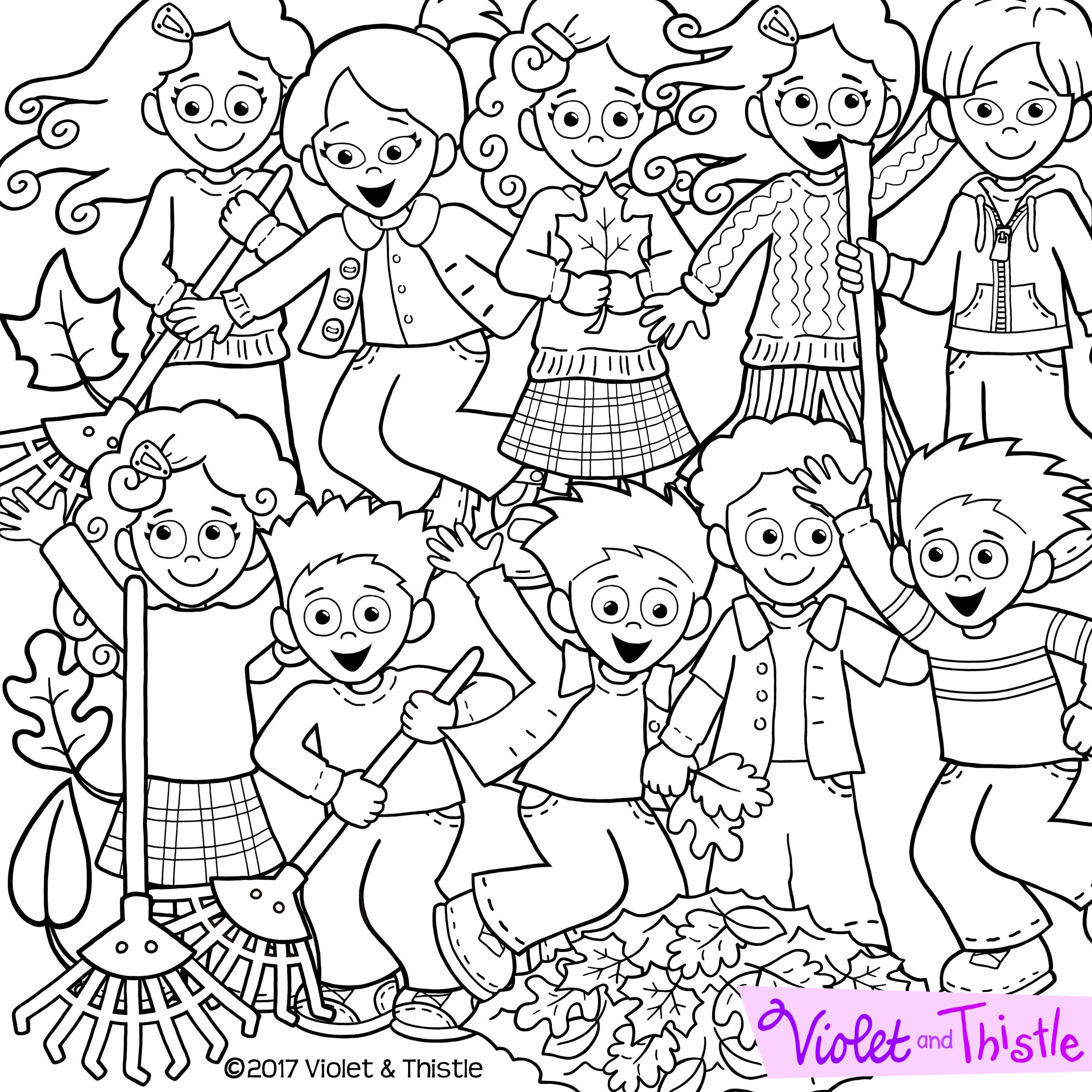 Fall Clipart Fall Kids Clipart Fun Fall Activities Clipart Raking ...