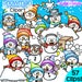 Cute Snowman Snowball Fight Clipart Clip Art Winter Snowmen Fun ...