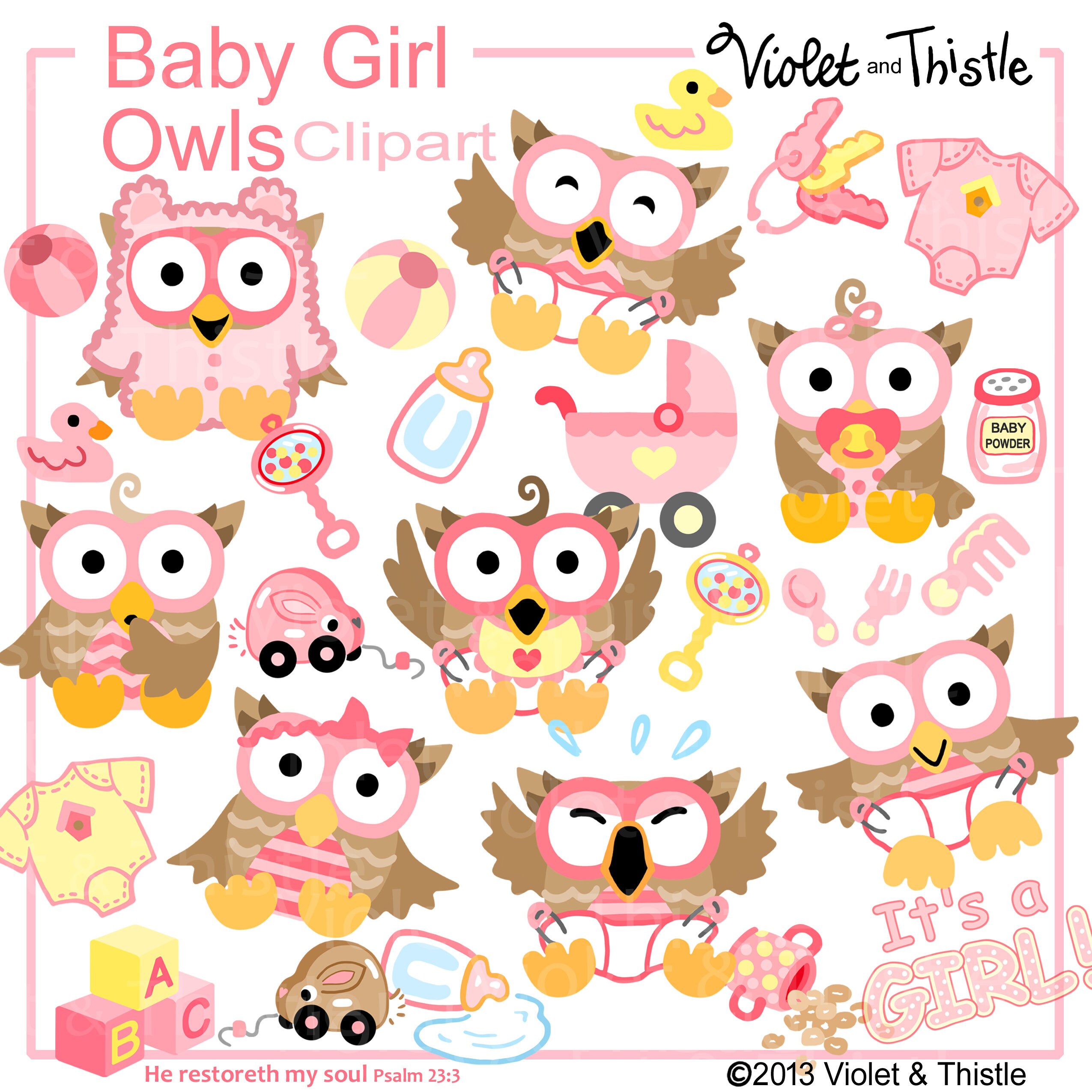 Owl Baby Shower Clip Art