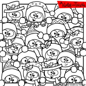 Christmas Snowman Clipart Png Peeking Snowmen Page Topper Clip Art Snow ...