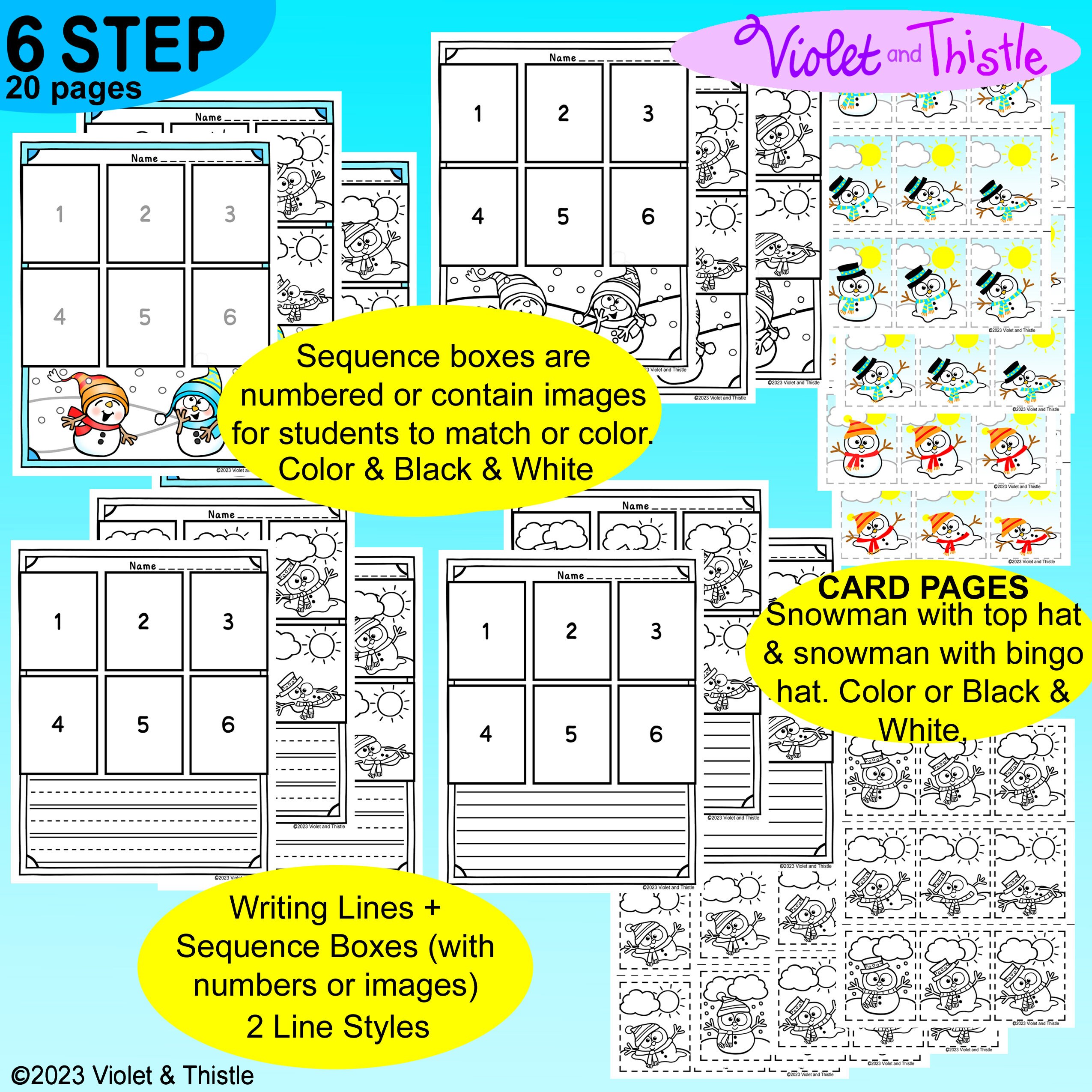 Sequencing Printable Cards of Events Activity 3 4 6 Step - Etsy