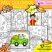 Fall Coloring Pages Fall Kids Verbs Color Sheets Raking Hiking Collect ...
