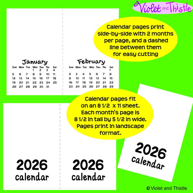 Blanco kalender 2026 en 2025 Afdrukbaar personaliseren ...