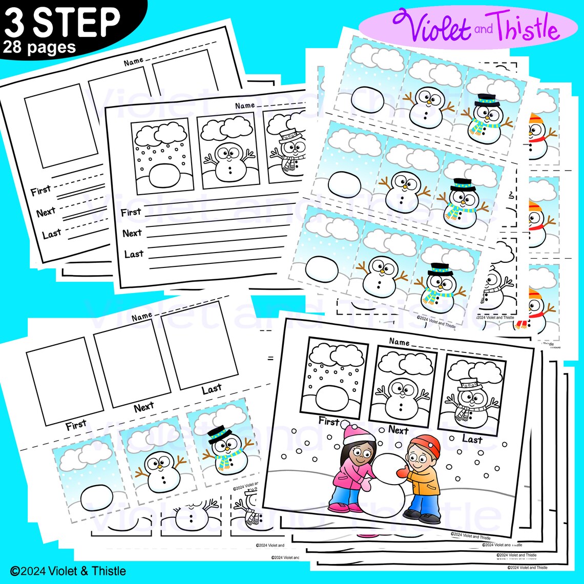Sequencing Printable Cards Order of Events Activity 3 4 6 Step Sequence ...