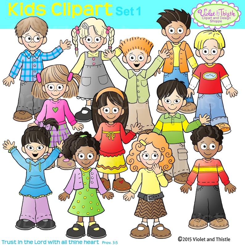 Kids Clipart Clip Art Children Clip Art Kid School Children - Etsy UK