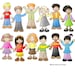 Kids Clipart Back to School Multiracial School Children Teacher ...
