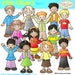 Kids Clipart Back to School Multiracial School Children Teacher ...
