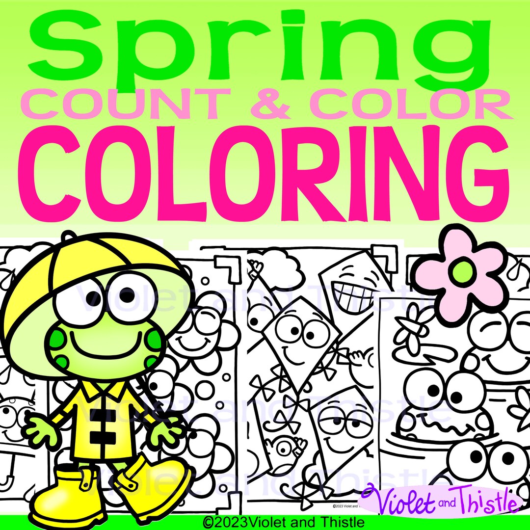 Spring Coloring Pages Butterflies Umbrella Kite Truck Frog Bird Nest ...