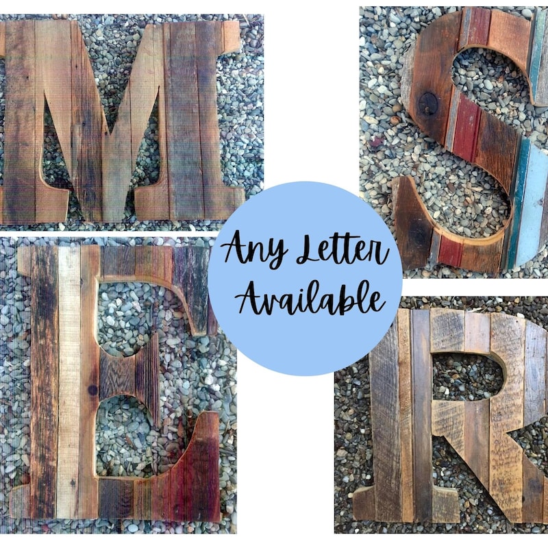Reclaimed Wood Letters - Etsy