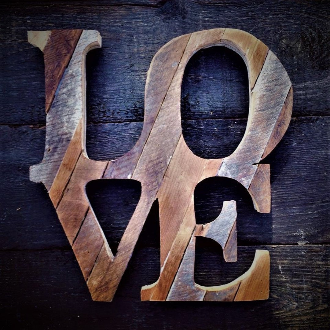 Reclaimed Wooden LOVE Wall Art - Etsy
