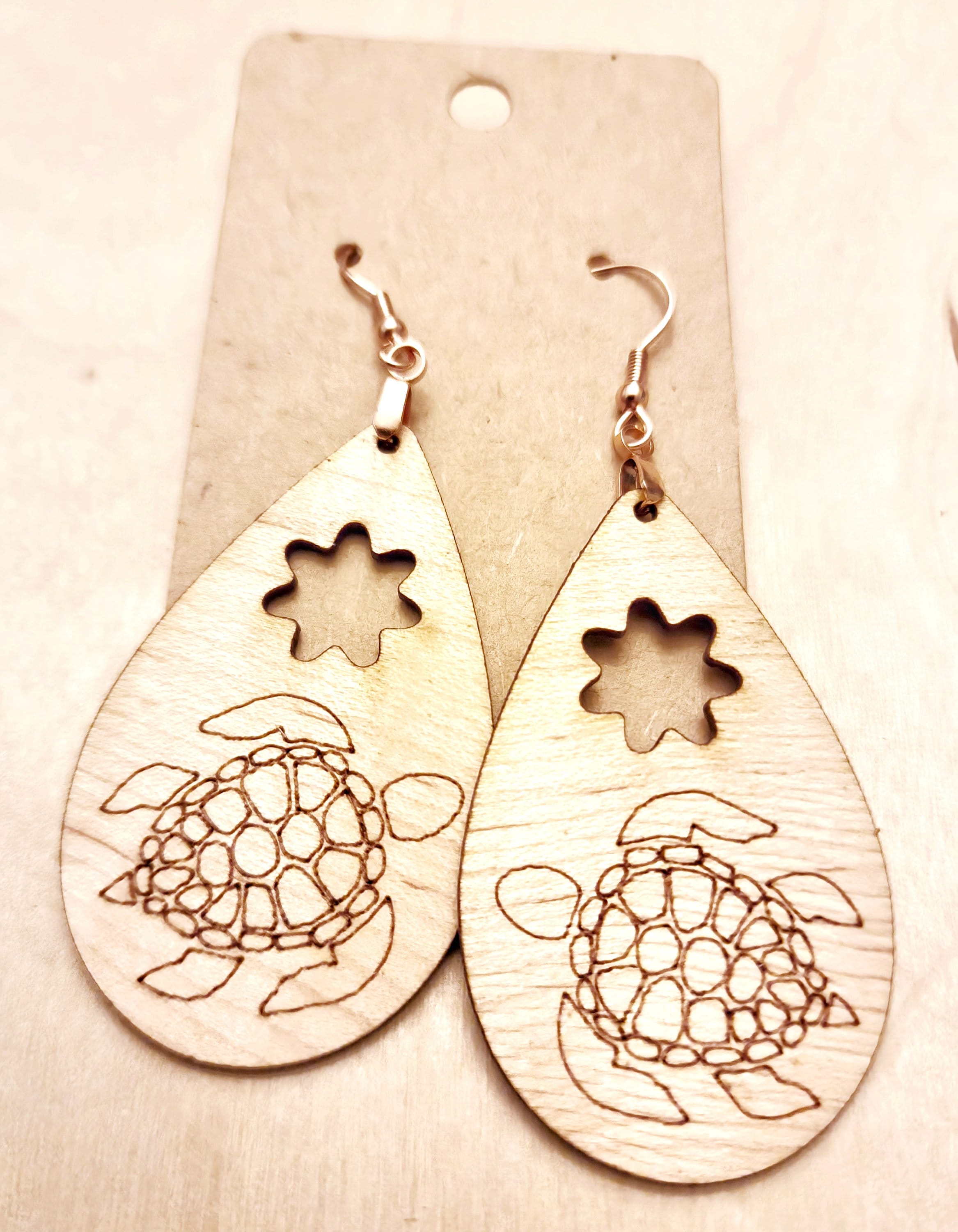 Sea Turtle Earring Svg Earring Template Dangle Earring - Etsy