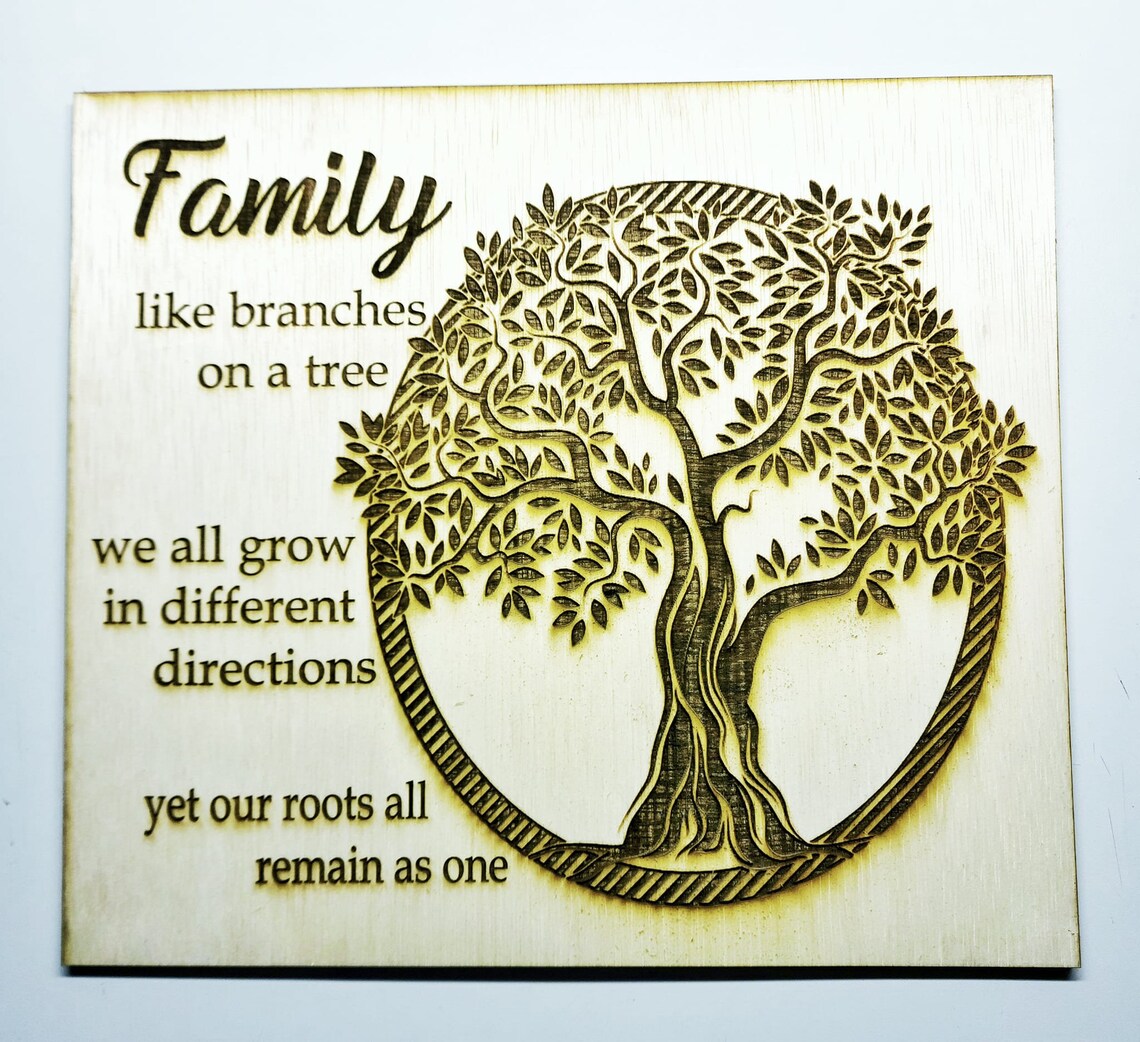 Glowforge Digital Laser Ready Design File - Family Roots - Engrave File ...