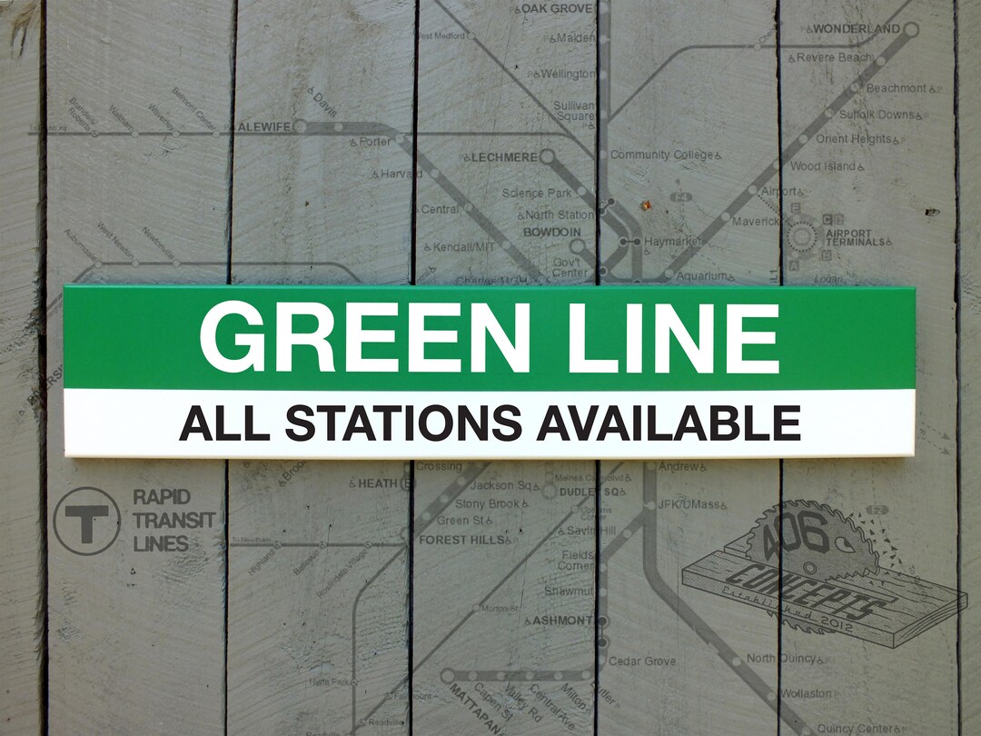 22" Officially Licensed CUSTOM GREEN LINE Sign - Etsy