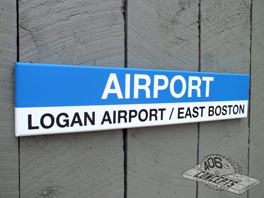 22" Officially Licensed Painted MBTA Station Sign Airport - Etsy