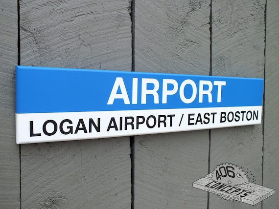 22 Officially Licensed Painted MBTA Station Sign Airport | Etsy