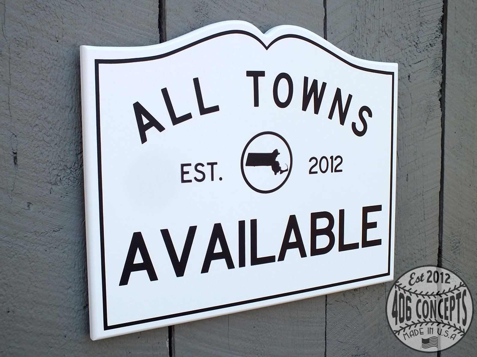 Painted Wooden Entering Boston Sign Massachusetts Outline - Etsy