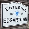 Painted Wooden Entering Boston Sign Massachusetts Outline - Etsy