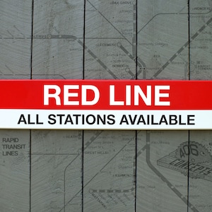 22" Officially Licensed CUSTOM RED LINE Sign - Etsy