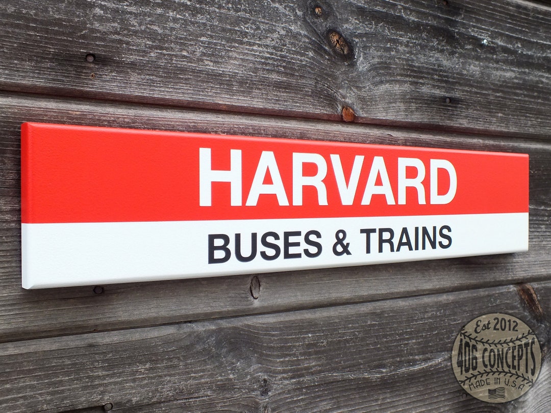 22" Officially Licensed Painted MBTA Station Signs Harvard - Etsy