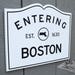 Painted Wooden Entering Boston Sign Massachusetts Outline - Etsy