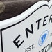 Official Painted Wood Entering Boston Sign Handmade - Etsy