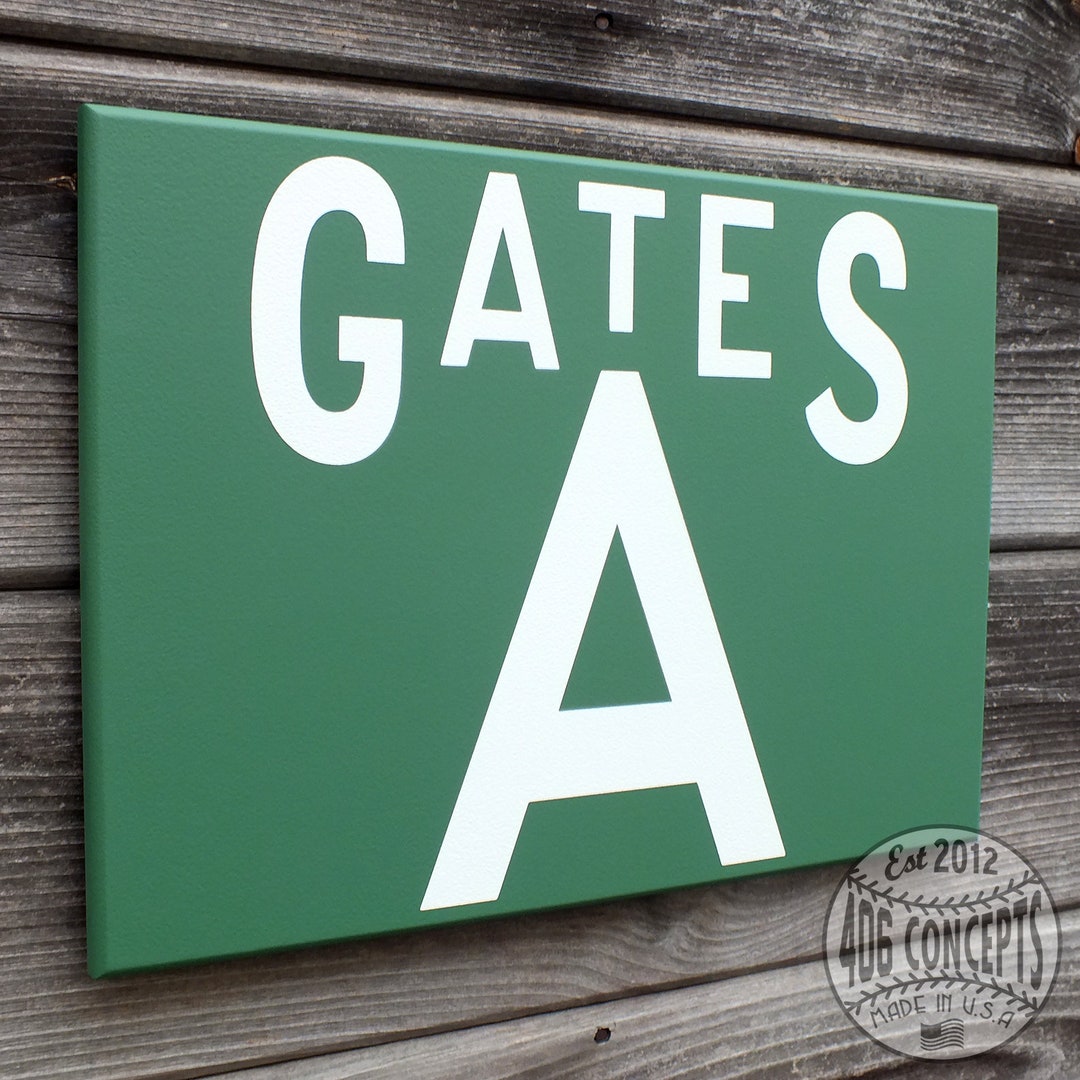 1940's Fenway Park Painted Wood Replica Gate A Sign - Etsy
