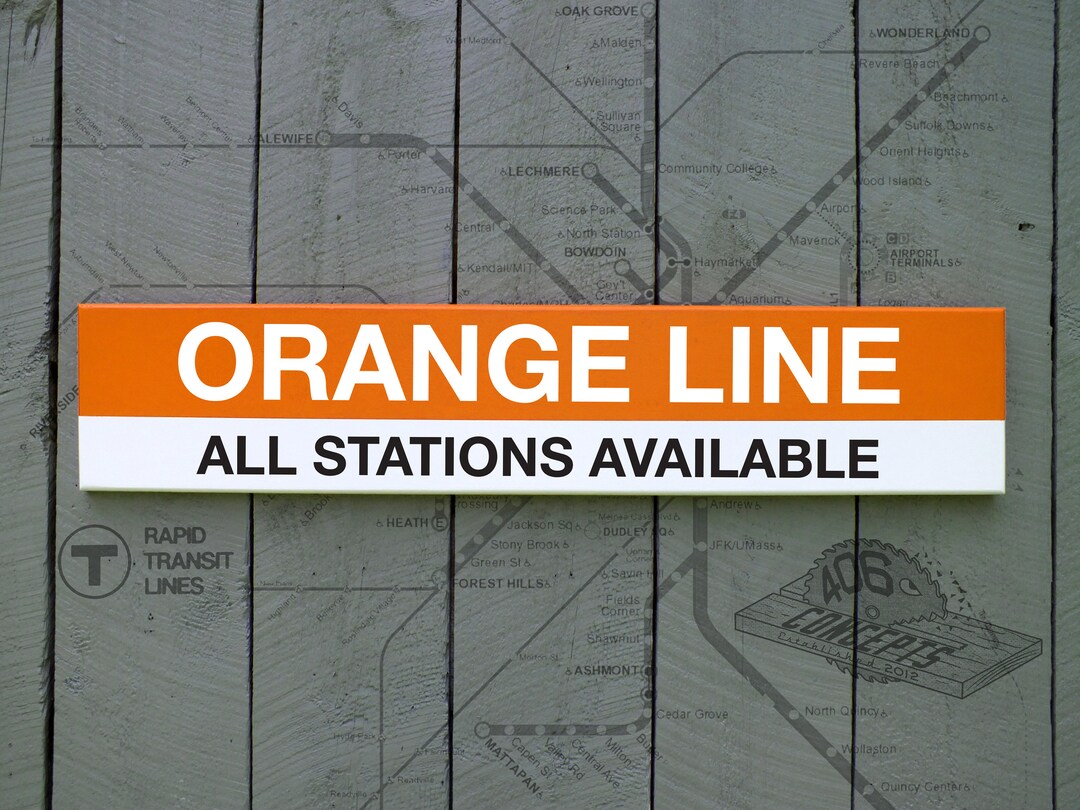 22" Officially Licensed CUSTOM ORANGE LINE Sign - Etsy