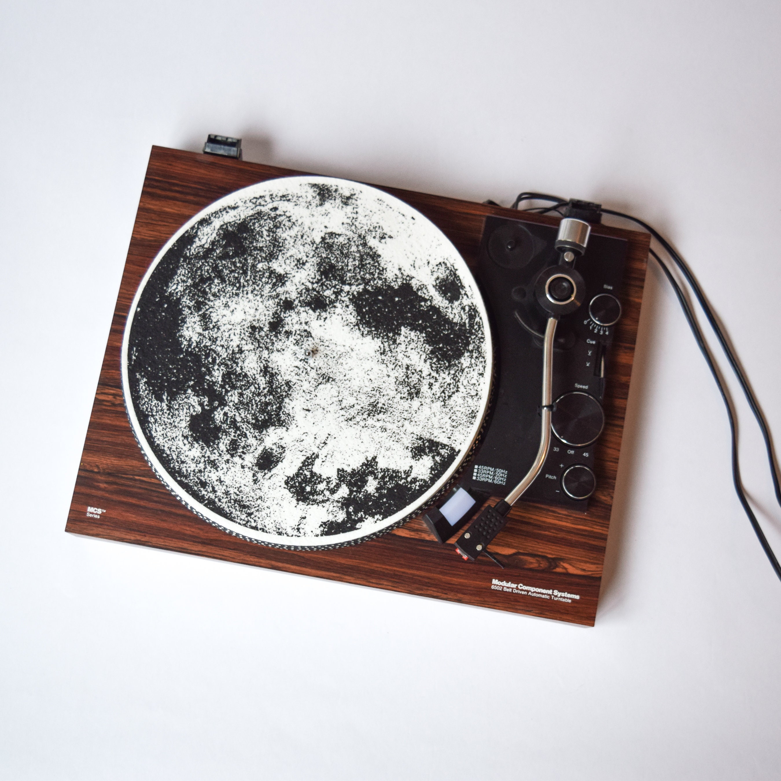 Turntable Slipmat: The Moon | Etsy