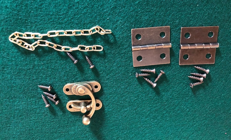 TREASURE CHEST HARDWARE Kit Includes Hinges and Screws Lid - Etsy