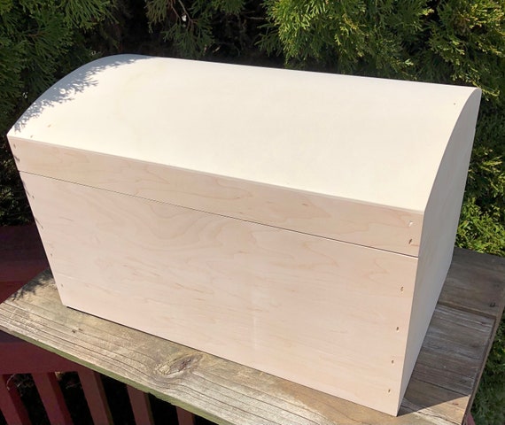 LARGE Treasure CHESTS 18 With SHELF Unfinished but Put Together Ready to Decorate. Weddings Retirement Birthdays Wedding Drop Box Etsy