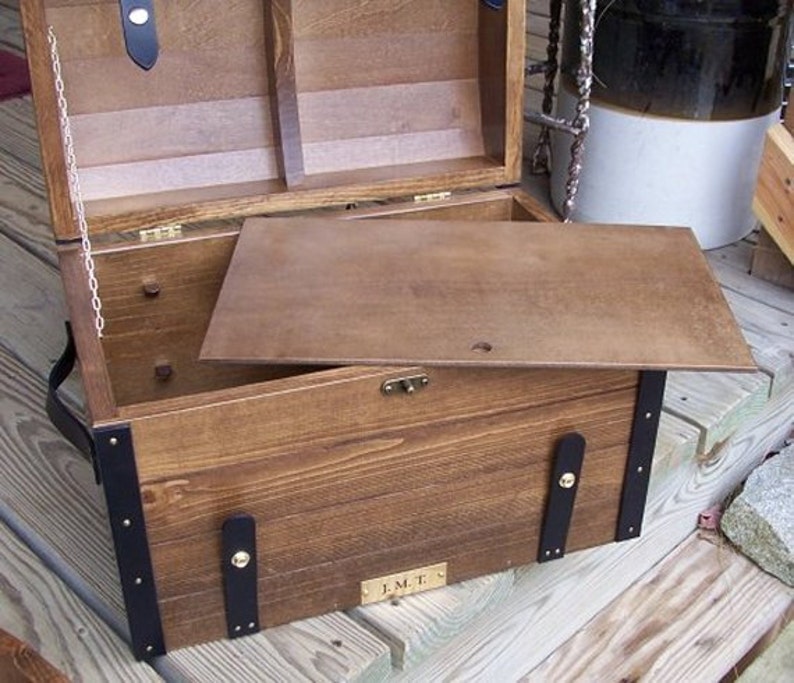 PIRATE/TREASURE CHEST 18” W/optional Straps, Buckles, Lock or Latch ...