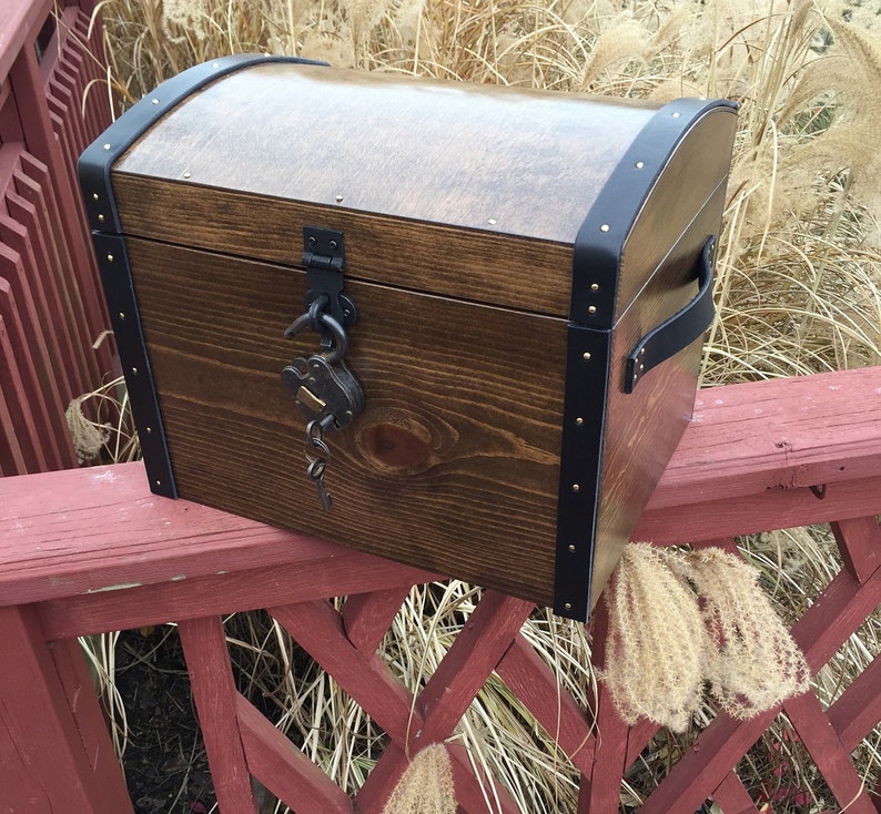 PIRATE/TREASURE CHEST 18” W/optional Straps, Buckles, Lock or Latch ...