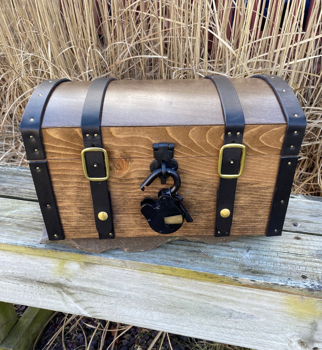 SMALL Pirate Chests or Treasure Chest, With SHELF. Great Gift for All ...