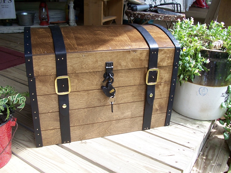 TREASURE CHEST Leather Trim Kit for the 18" and 15" CHEST. and the ...
