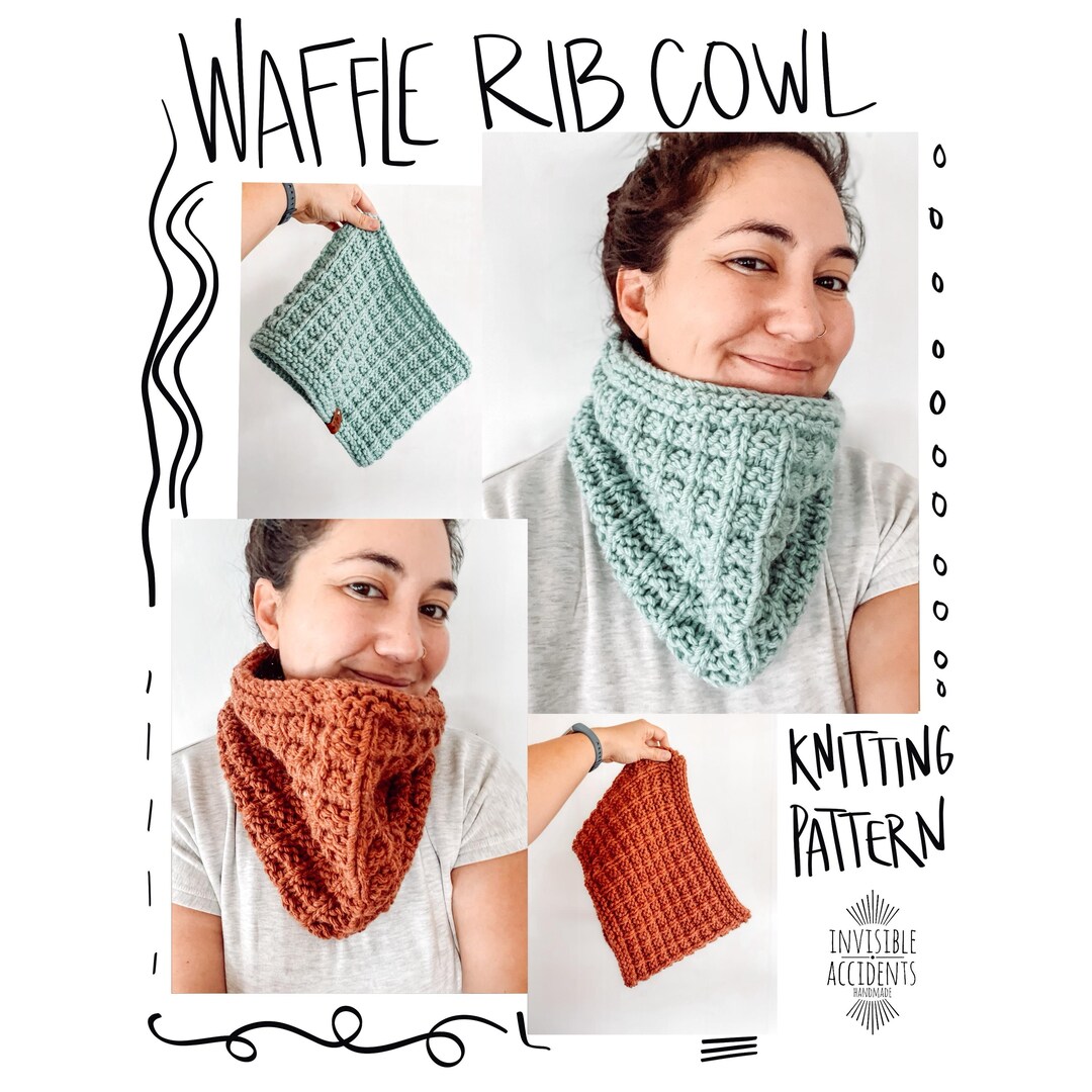 KNITTING PATTERN | Waffle Rib Cowl - Etsy
