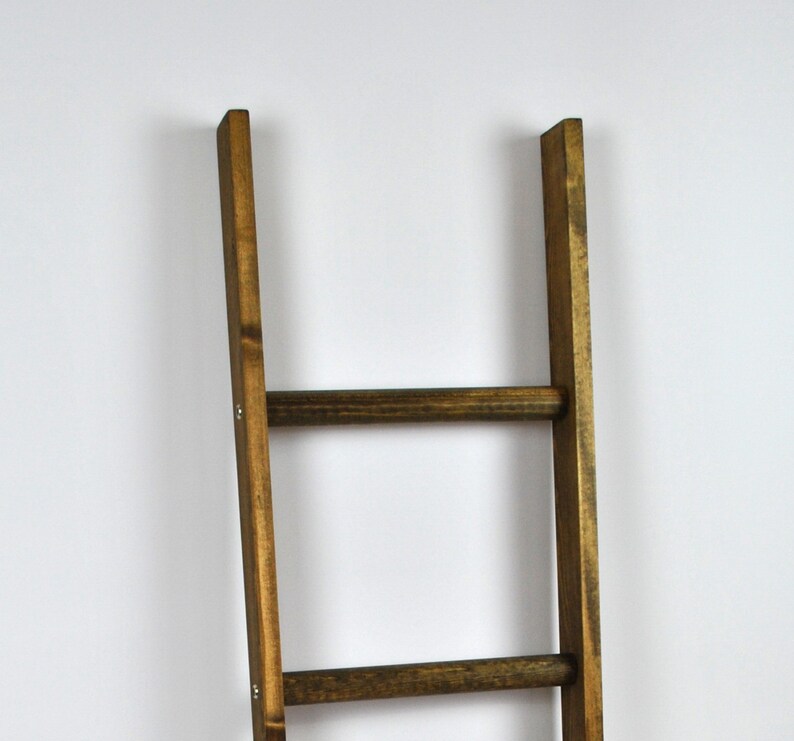 Walnut Stained Rustic Ladder 6' Rustic Ladder Farmhouse - Etsy