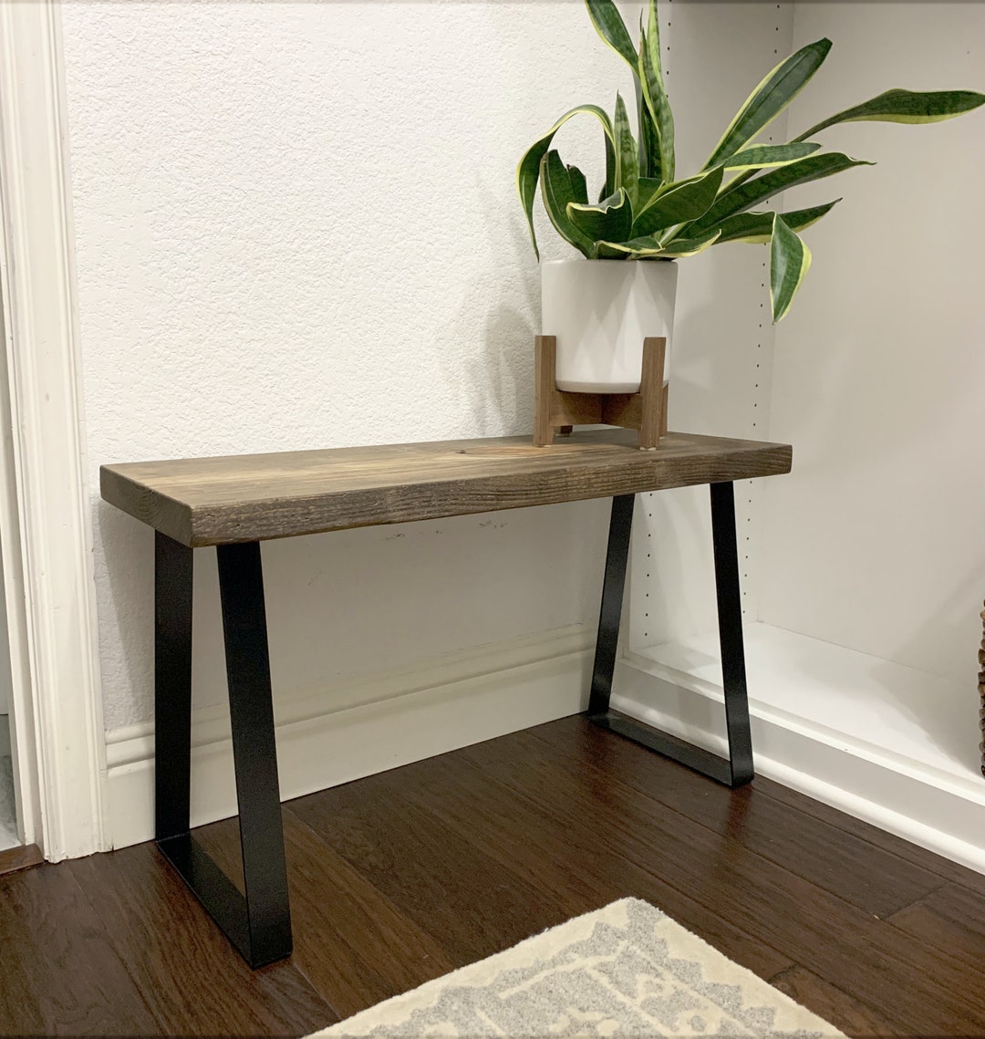 Entryway Bench, Handmade Modern Rustic Wood Bench for Entry Way, Dining ...