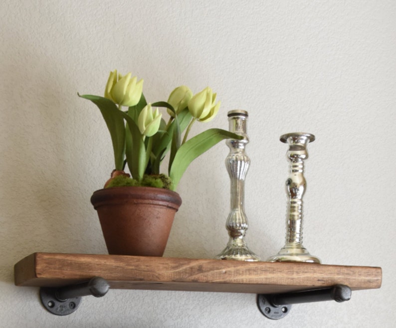Farmhouse Floating Wall Shelf WITHOUT BRACKETS Rustic Wood Etsy