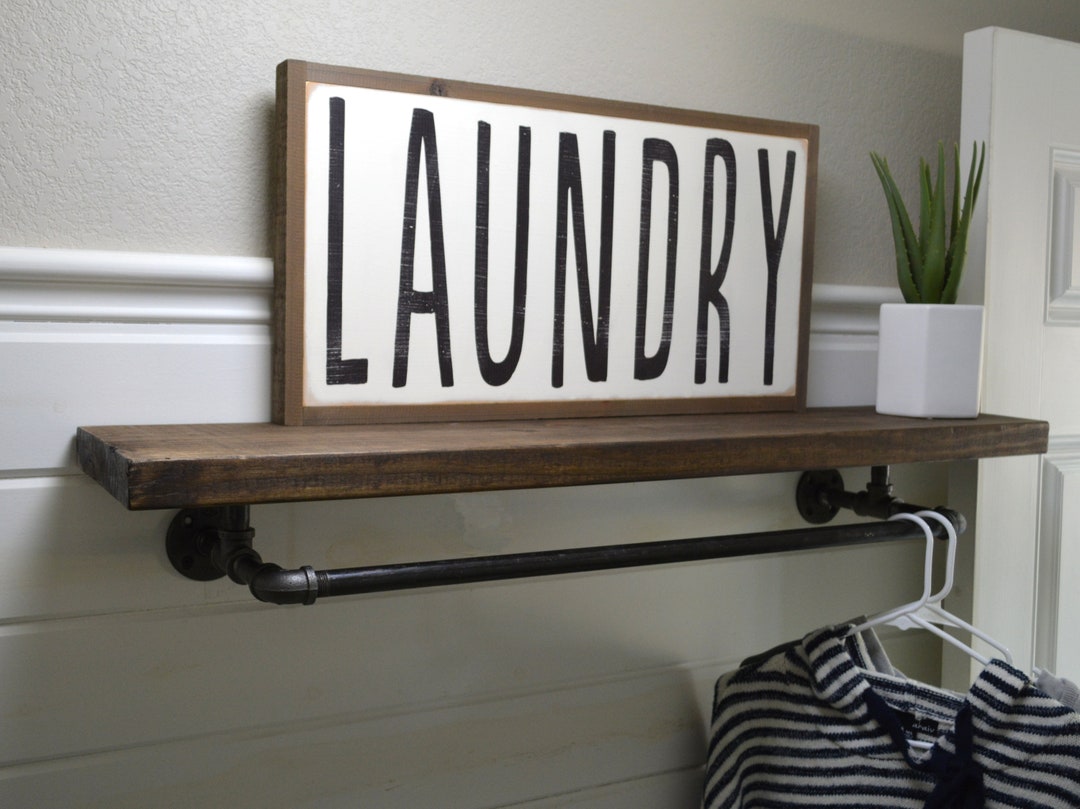 Industrial Laundry Drying Rack, 11.25 Laundry Hanger, Entryway Clothes ...