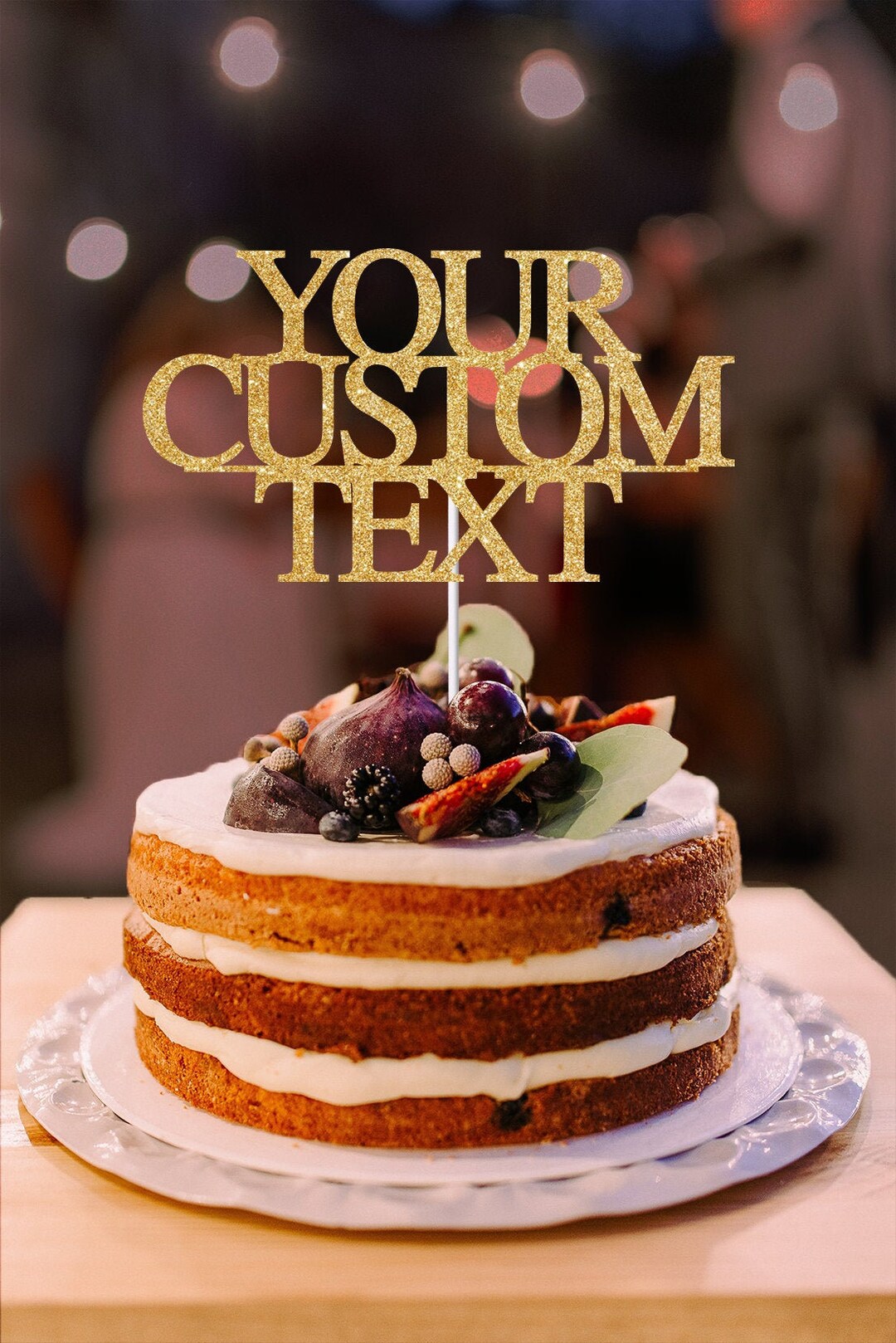 SERIF Custom Cake Topper, Personalized Cake Topper, Birthday Cake ...