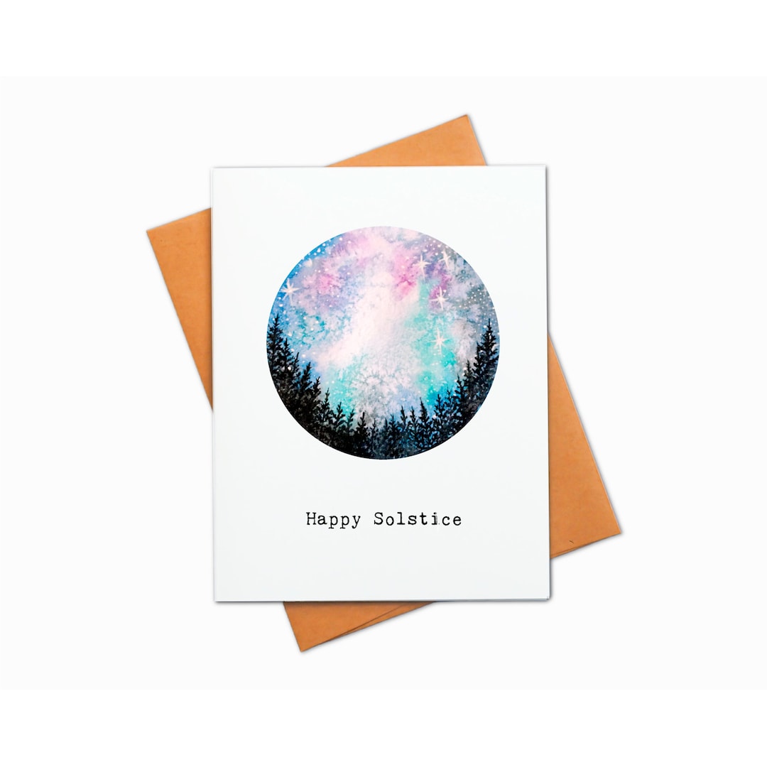 Solstice Cards | Set of 4, 6 or 8 | Solstice Notecards | Winter ...