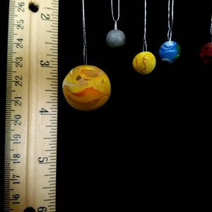 Mini Solar System Planet Ornament Set - Handmade Clay, Made in the USA ...