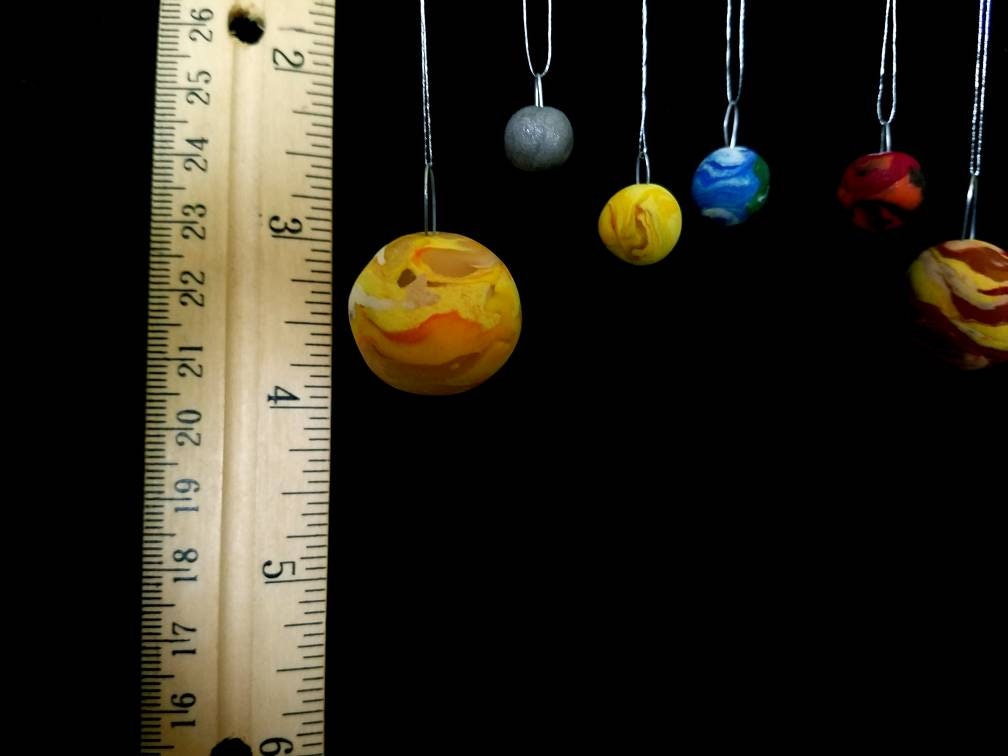 Mini Solar System Planet Ornament Set CLAY Handmade - Etsy